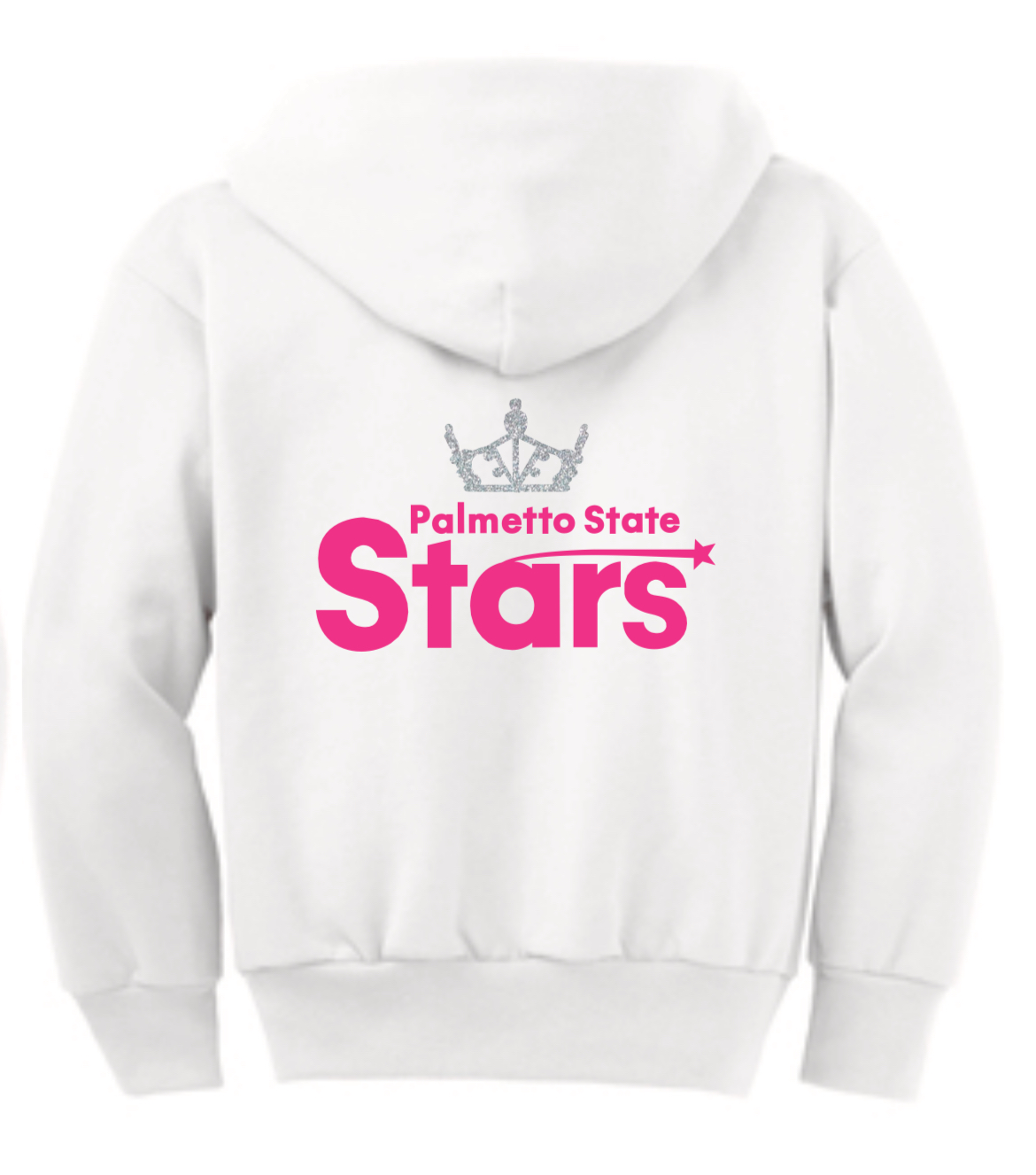 White Full Zip Hoodie - Crown Couture